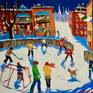 Backyard Rink Painting by Martha Markowsky | Saatchi Art