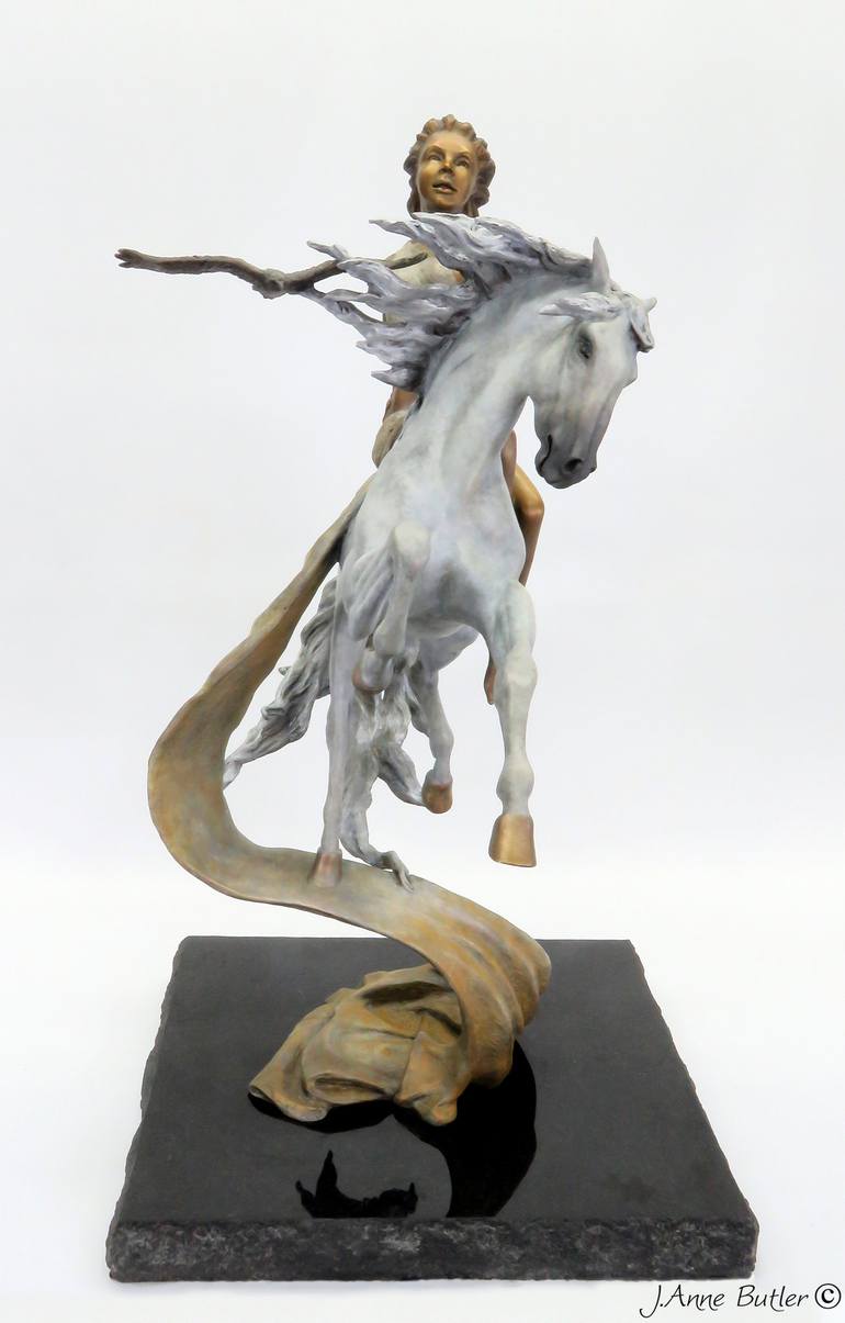 Epona Celtic Goddess of Horse Bronze Sculpture Sculpture by J Anne ...