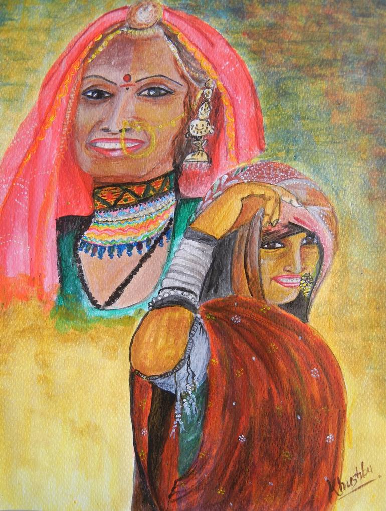Happy Women Painting by K Ban | Saatchi Art