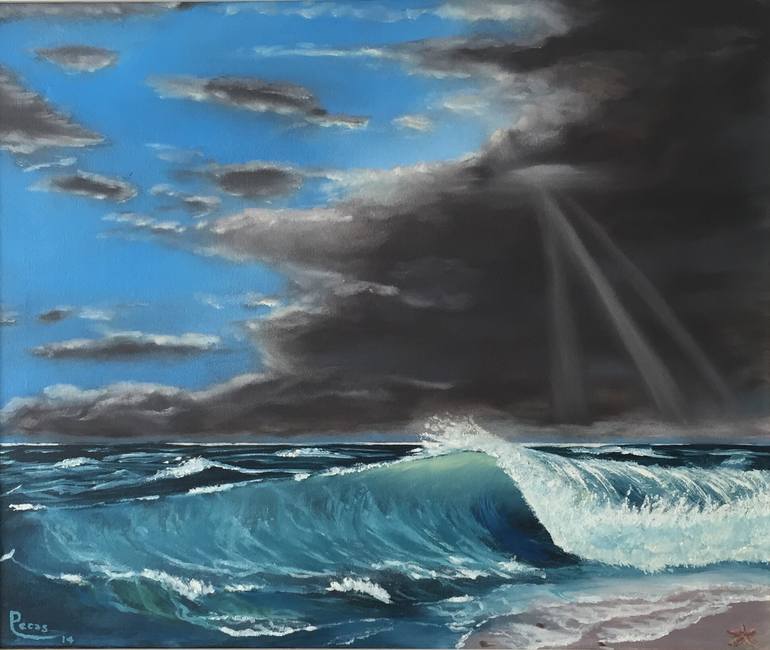 Sunray Surf Painting by Pedro Metello | Saatchi Art