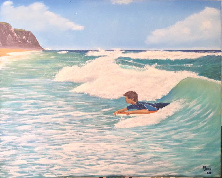Bodyboard Painting by Pedro Metello | Saatchi Art