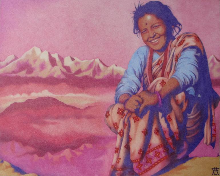 Annapurna Devi Drawing by Lizzie Montgomery | Saatchi Art
