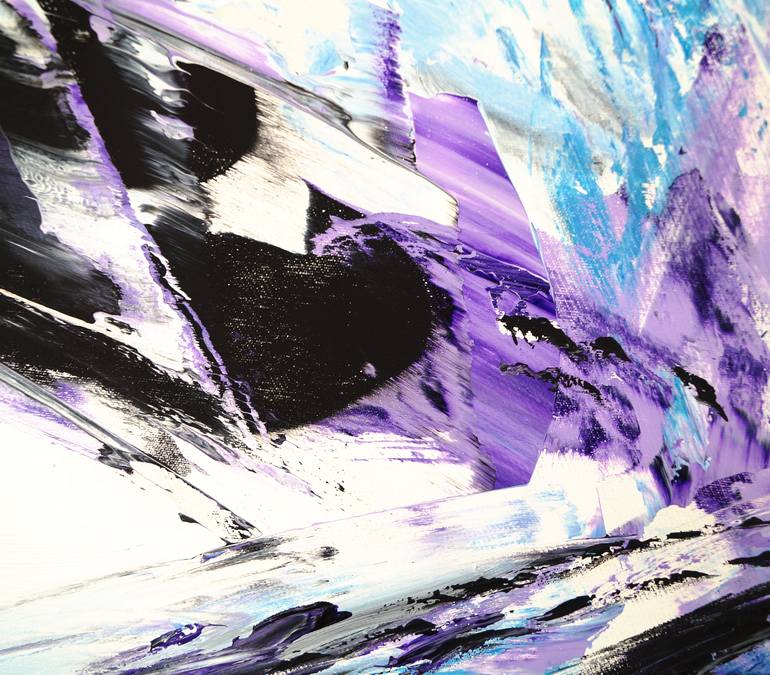 Violet And Blue Abstraction L 1 Painting by Peter Nottrott | Saatchi Art