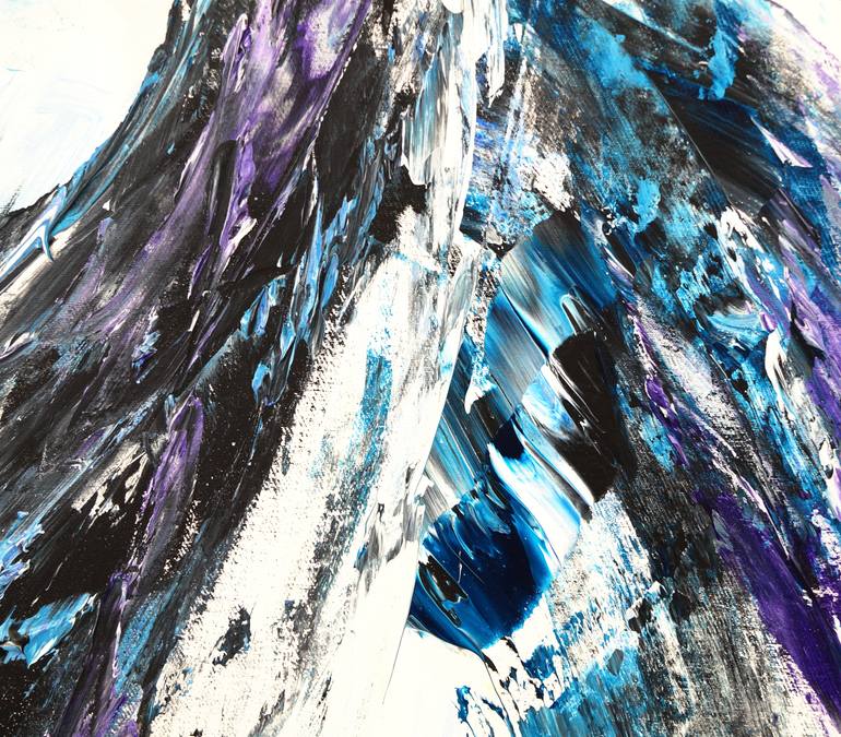 Violet And Blue Abstraction L 1 Painting by Peter Nottrott | Saatchi Art