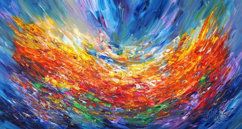Hot Summer Wind L 1 Painting by Peter Nottrott | Saatchi Art