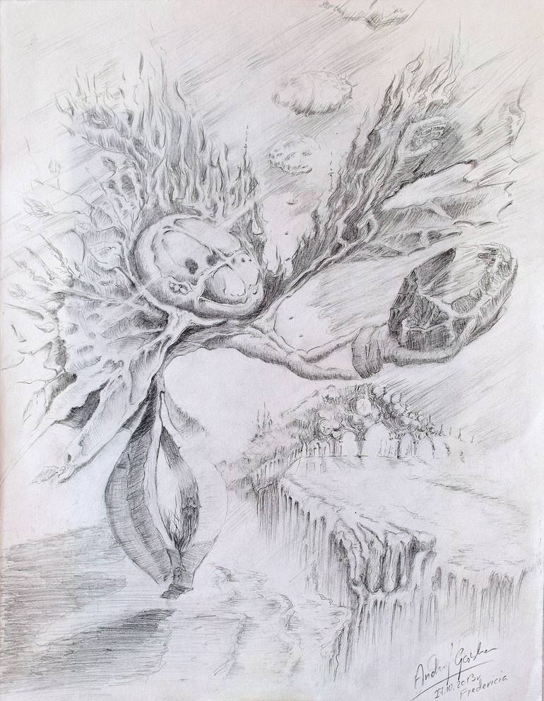 Collapse Drawing by Andrzej Gąska | Saatchi Art