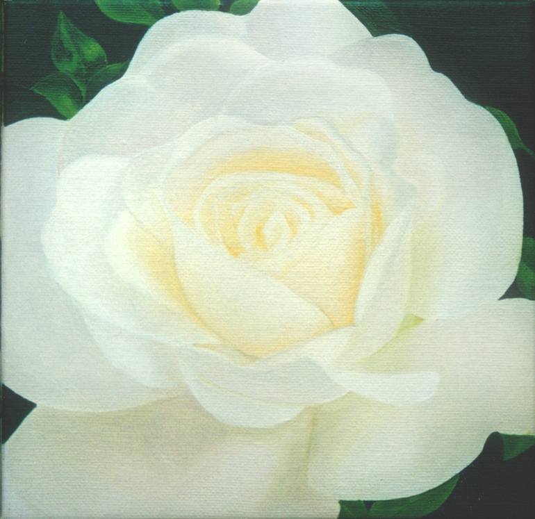 White Rose Painting by Macarena Vejar | Saatchi Art