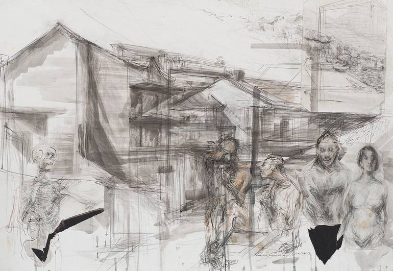 Visiting Drawing by Goran Knezevic | Saatchi Art
