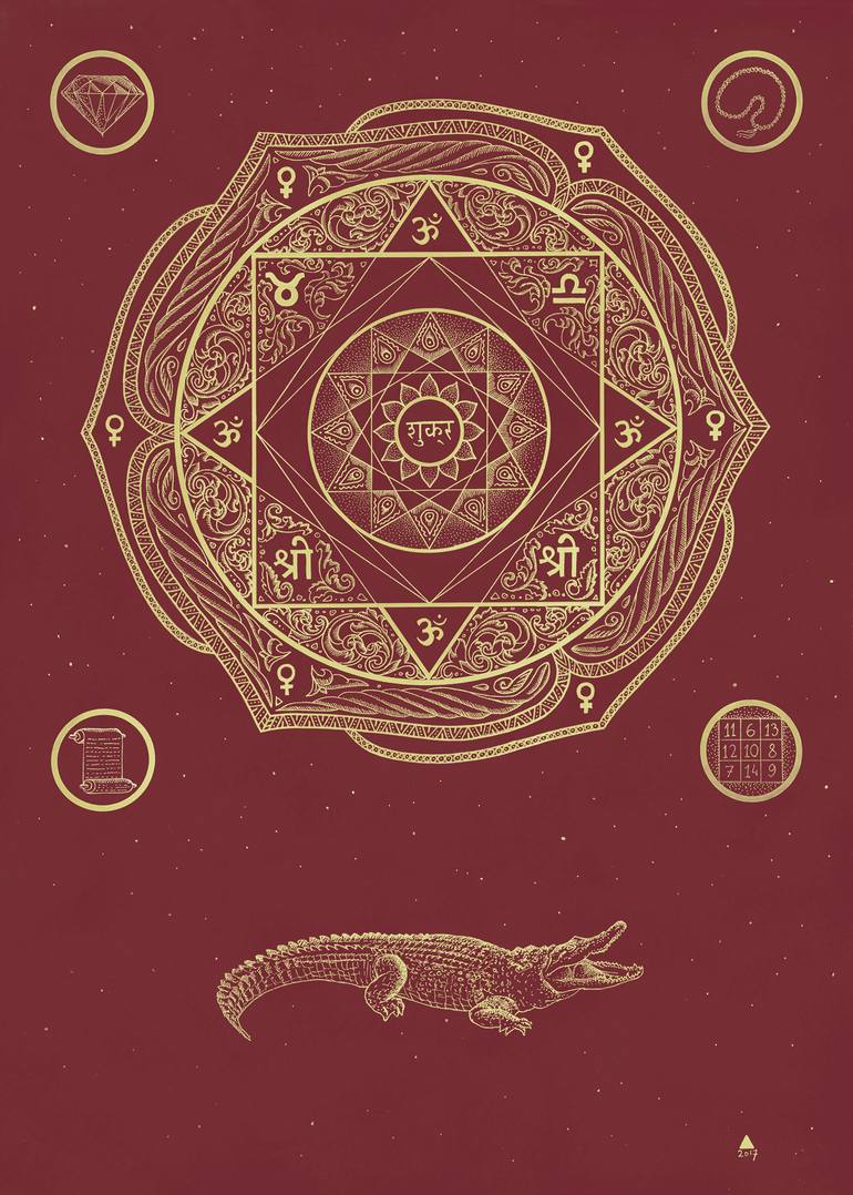 Shukra (Venus) Yantra Painting by Anton Ovchinnikov | Saatchi Art