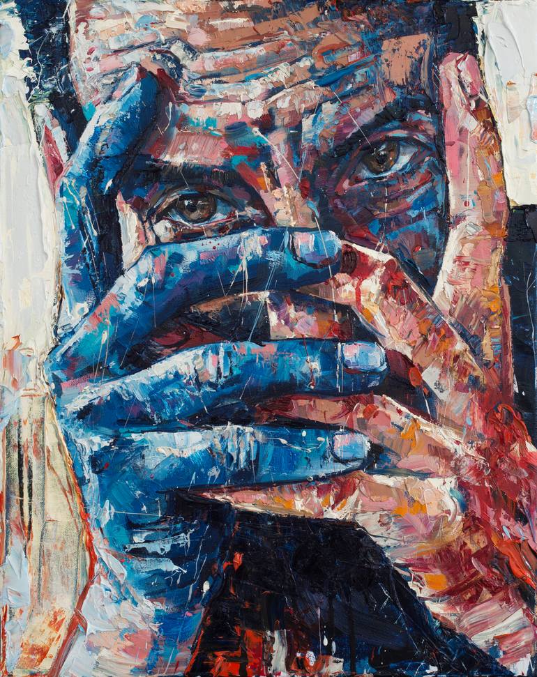 Self-Portrait £3 Painting by Alexandre Alonso | Saatchi Art