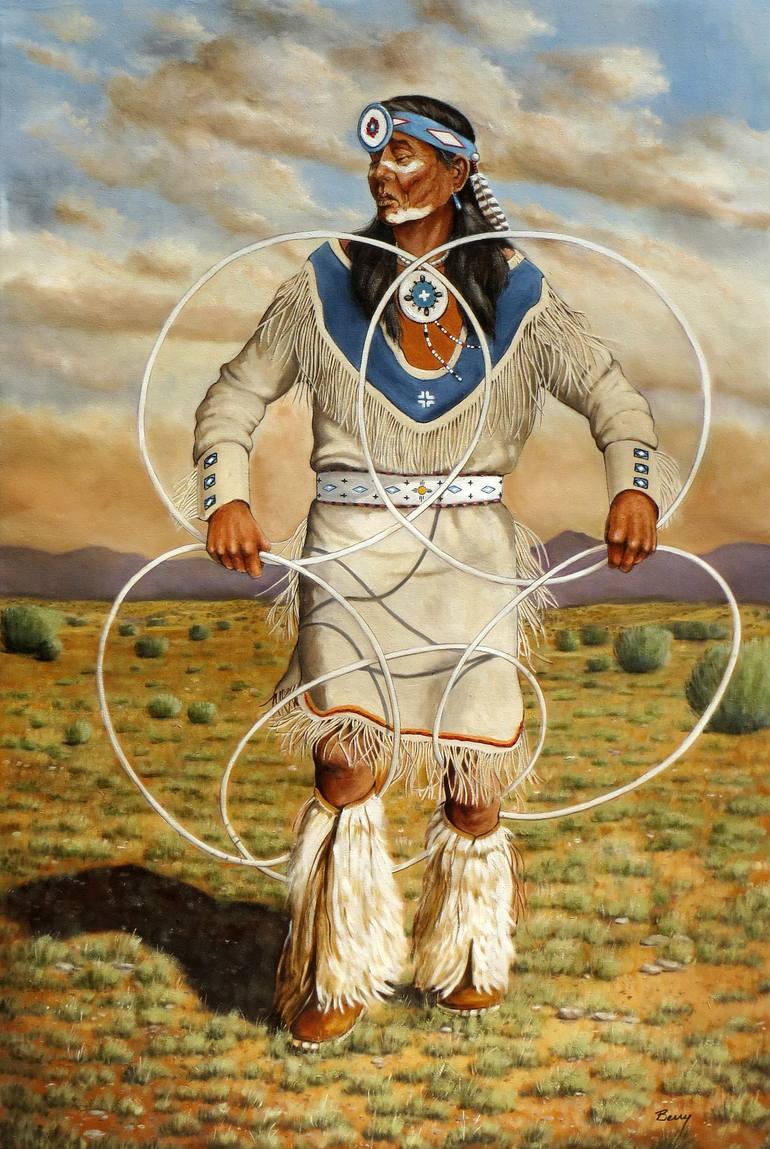 The Hoop Dancer Painting by Charles Berry | Saatchi Art