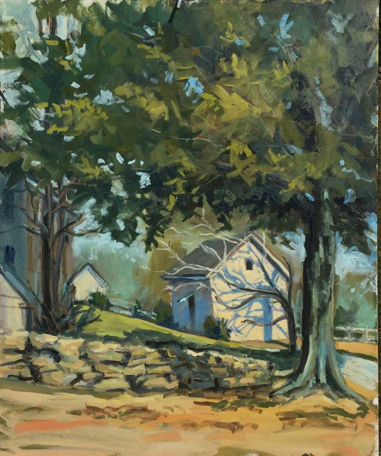 The Tree at Steppingstone Museum Painting by Bruno Baran | Saatchi Art