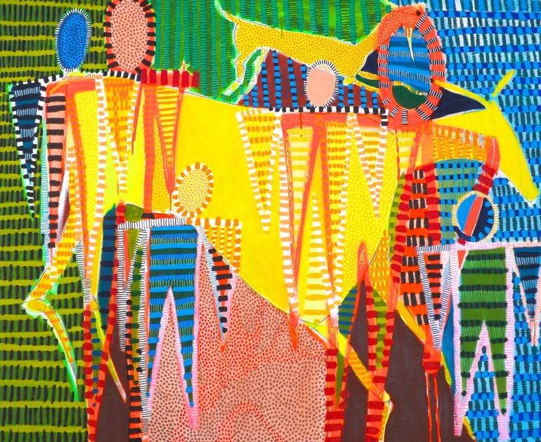 Stampede Painting by Jon Stucky | Saatchi Art