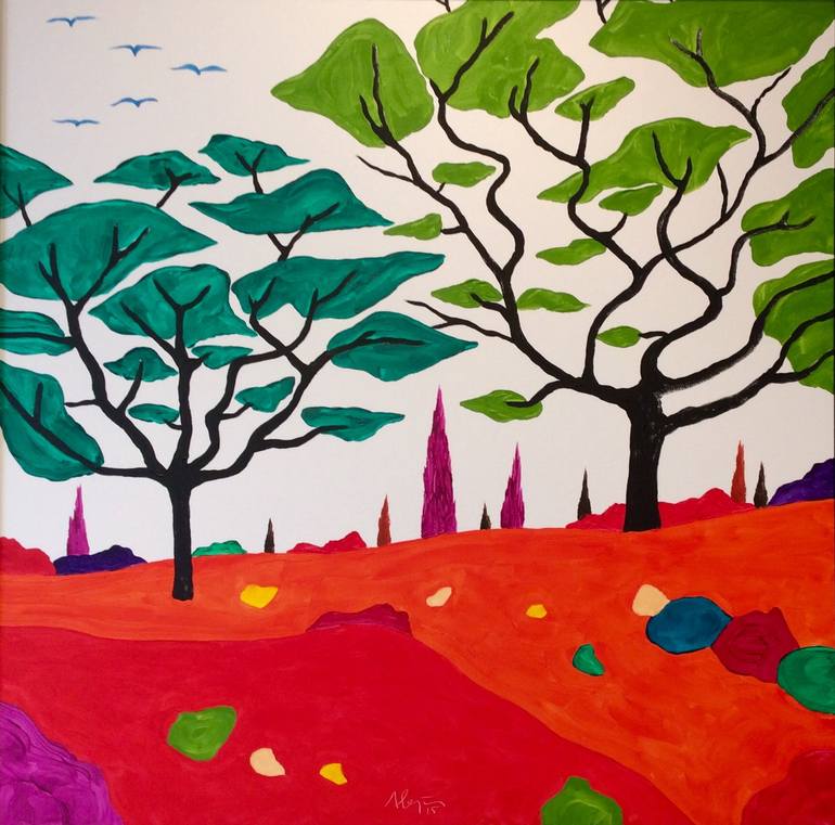 Pop Art Landscape Paintings