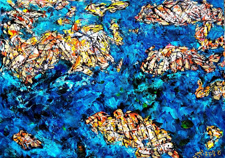 Small reefs Painting by Stjepko Mamic | Saatchi Art