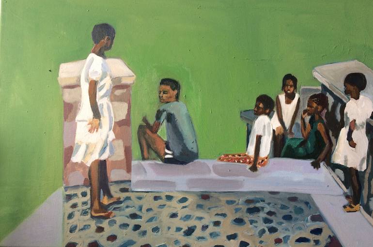 The grass is greener Painting by Joanne Reed | Saatchi Art