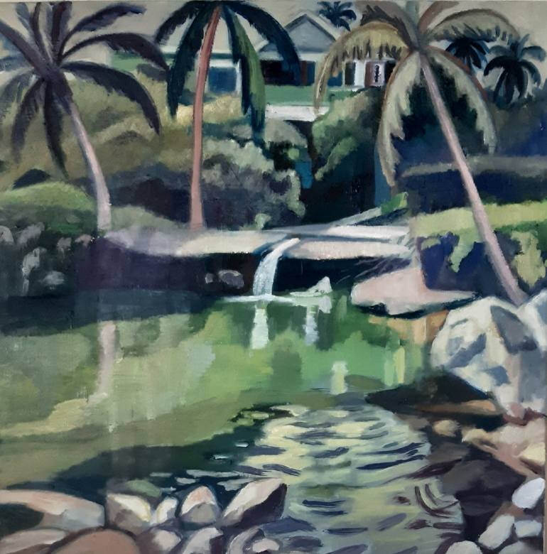 The green pool Painting by Joanne Reed | Saatchi Art