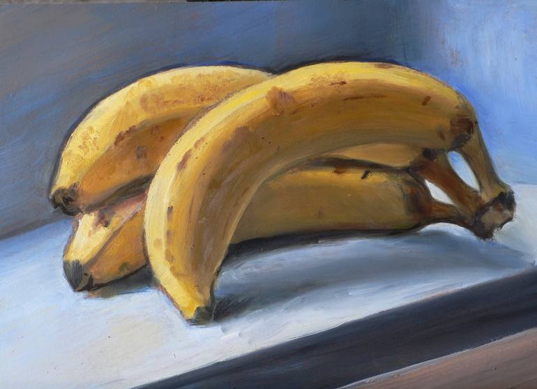 Trois Bananes Painting by Bernadette EPITALON | Saatchi Art