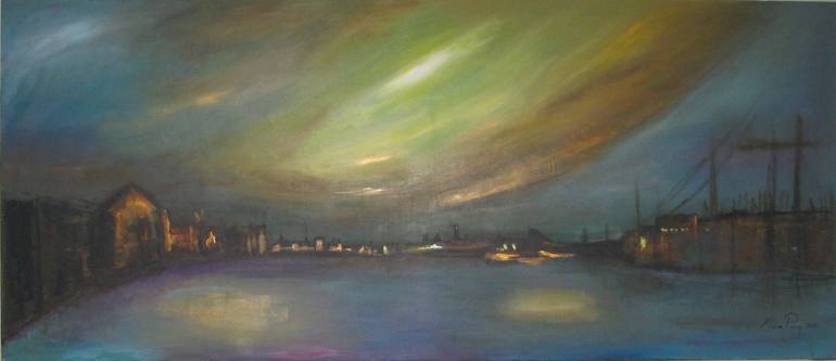 As dusk falls - SOLD Painting by Maria Perry | Saatchi Art