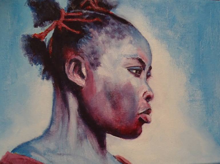 'Gentile Serveuse' Aneno Plage Togo West Africa Painting by Kees ...