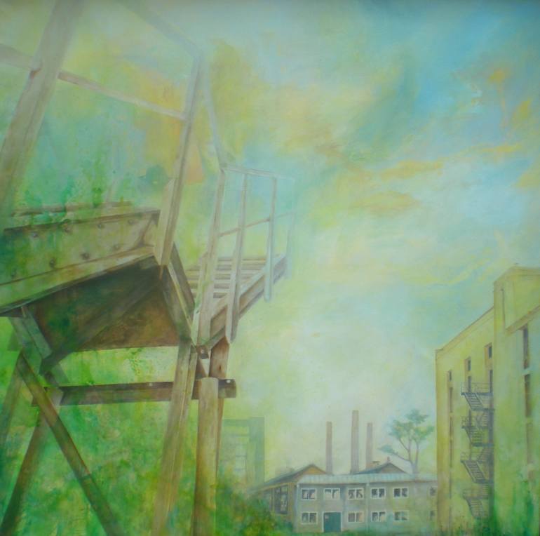 stairway to heaven/electropolis III/berlin Painting by Leo Koenigsberg ...