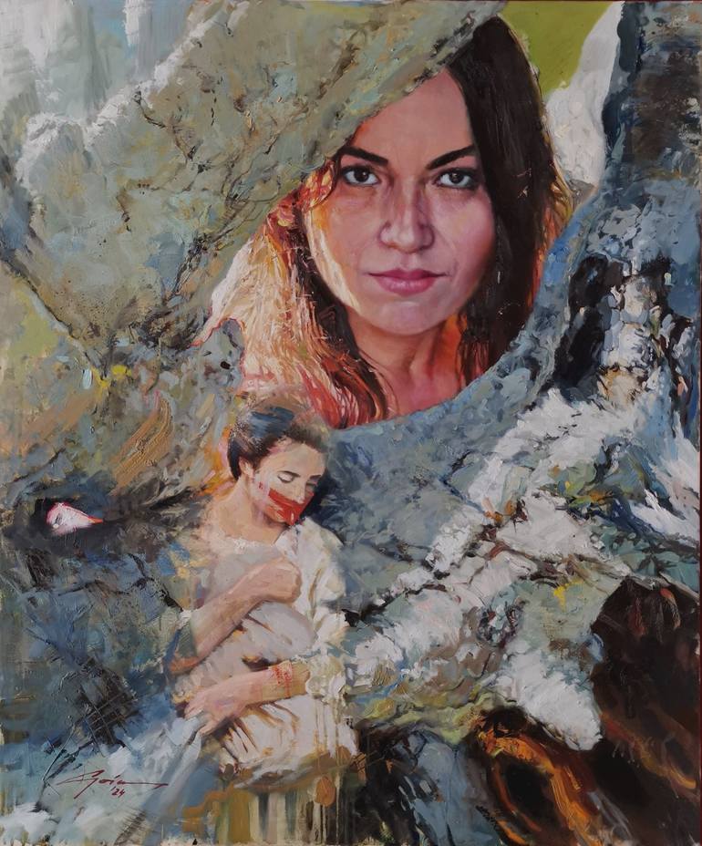 The sunken tree of silance Painting by Goia Radu | Saatchi Art