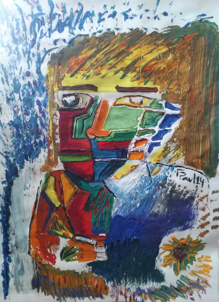 Portrait of the artist with cigarette Painting by Rufus Rūfasu ...