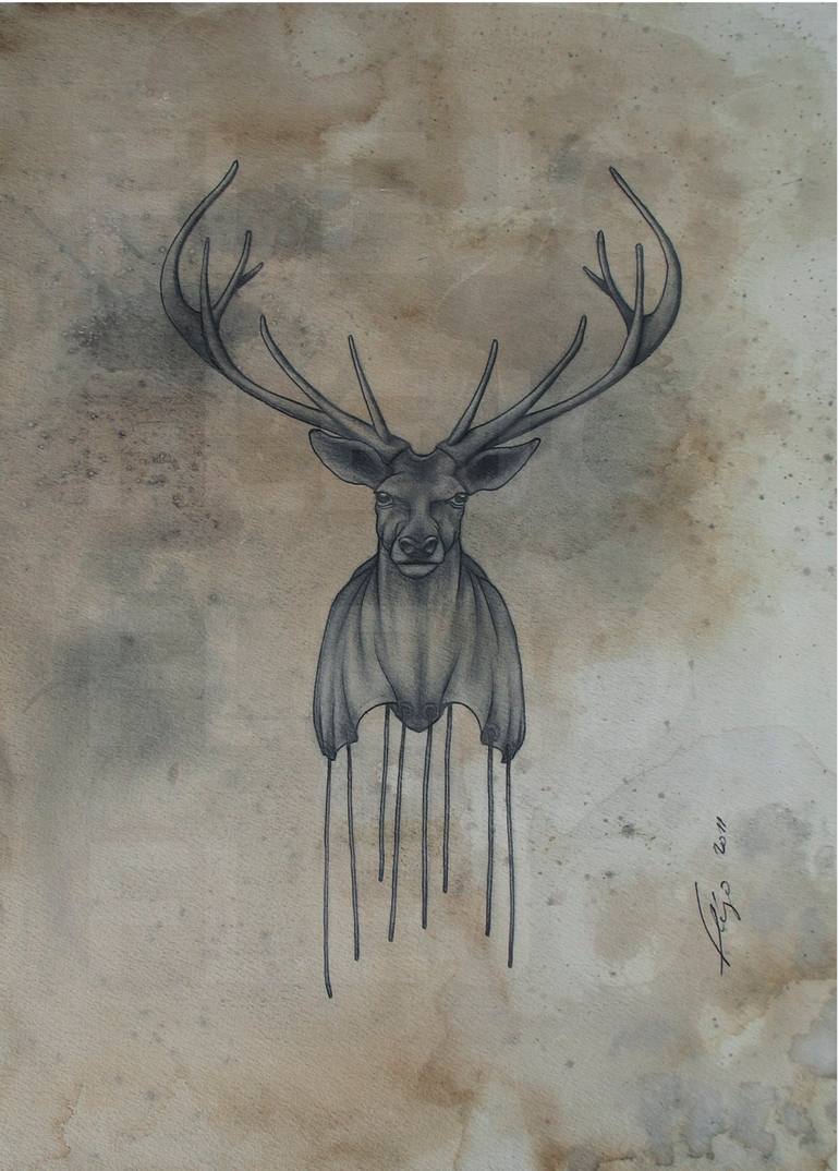 The purgatory of passions - Act I Drawing by Frédéric Fléjo | Saatchi Art