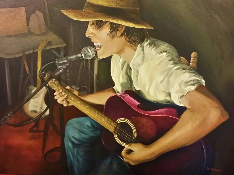 The Singer Painting by Jeni Tomlinson | Saatchi Art