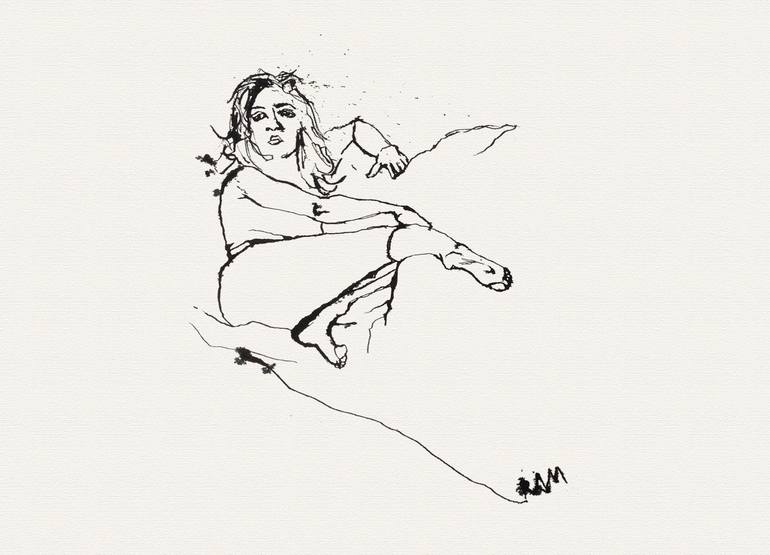 Female Reclining 2 Drawing by Robin Ann Meyer | Saatchi Art