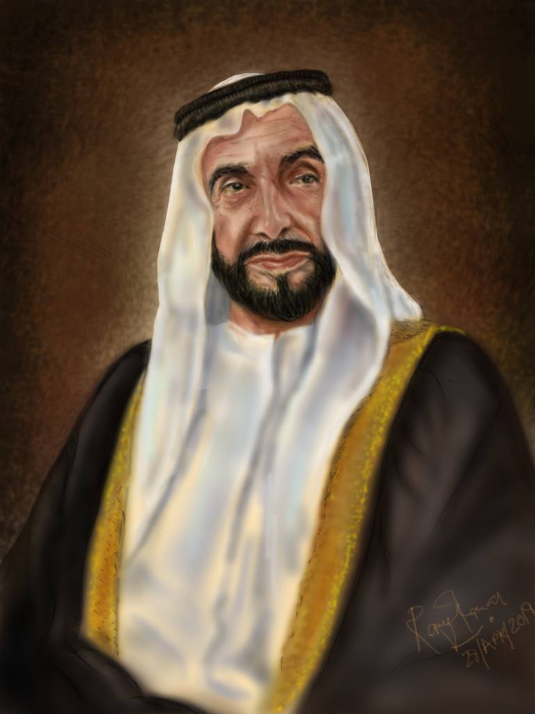 Year of Zayed 2018 Portrait Release of HH Sheikh Zayed Mixed Media by ...