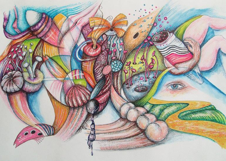 Beyond the Yellow Brick Road Painting by Elaine Vileria | Saatchi Art