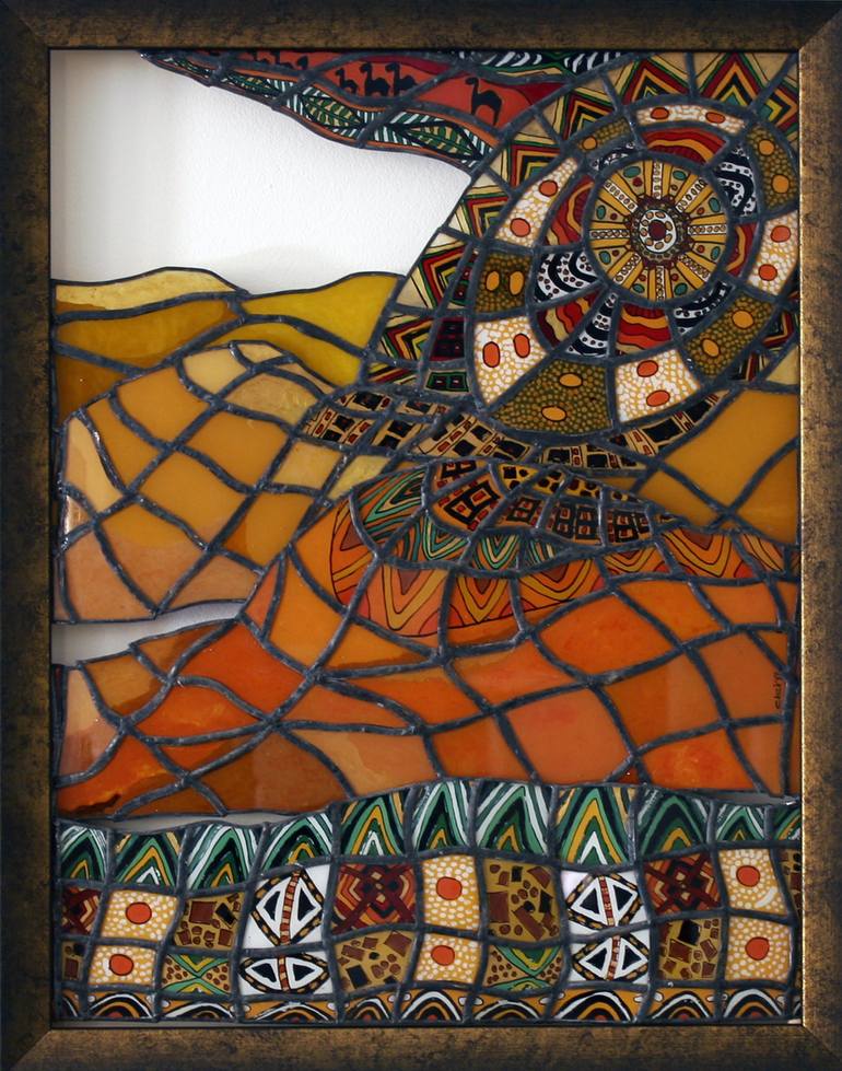 African Sun Painting by Cecilia Gainaru | Saatchi Art