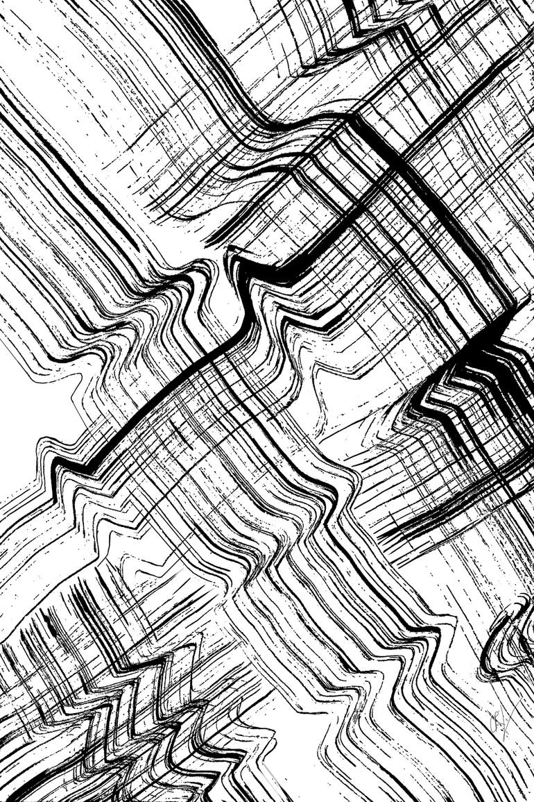 Time Warp Mesh Drawing by Cathryn R Leyland | Saatchi Art