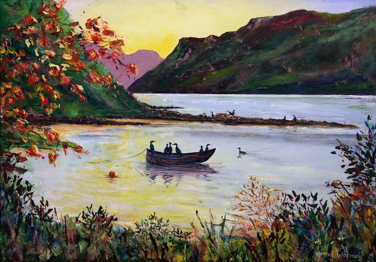 Portree, Skye, 8am Painting by Morag Warrack | Saatchi Art