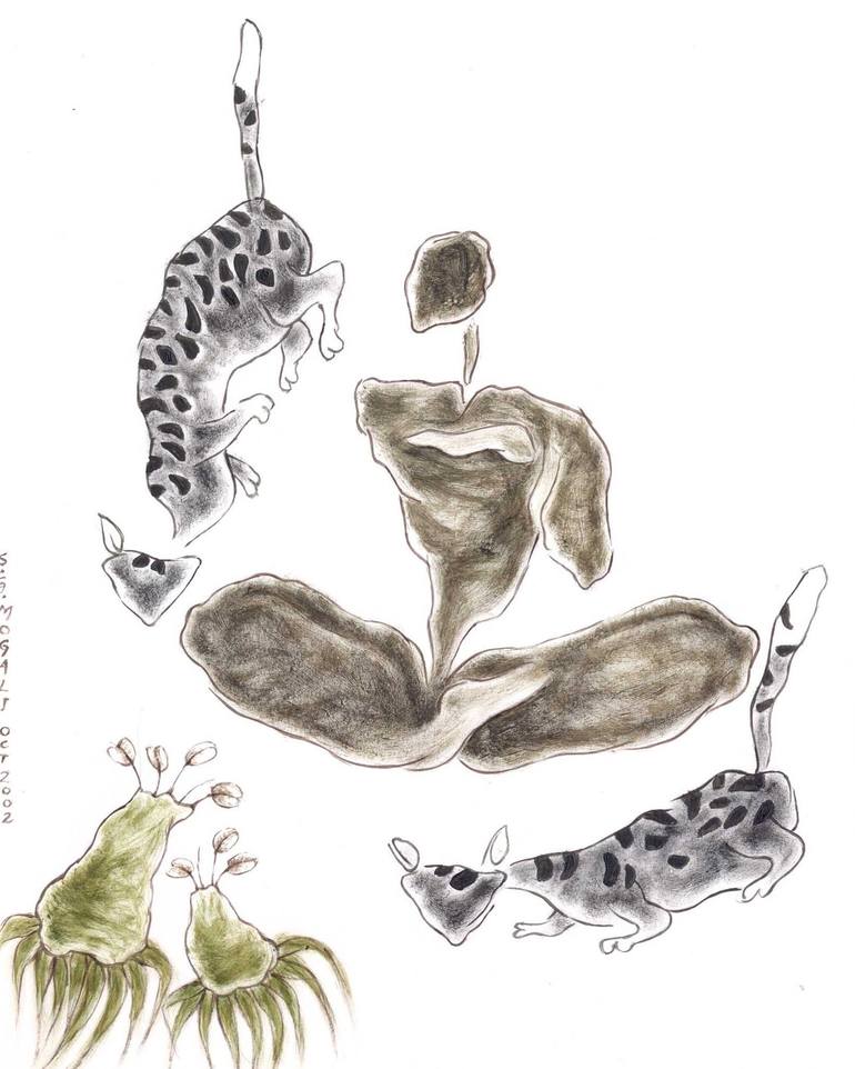 YOGI AND CATS I Painting by Shivayogi Mogali | Saatchi Art