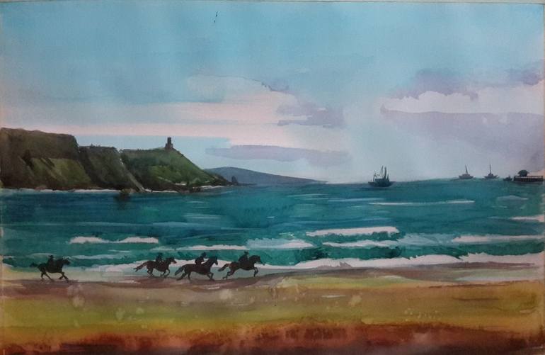 Run With Me Painting by Revathy Radhakrishnan | Saatchi Art