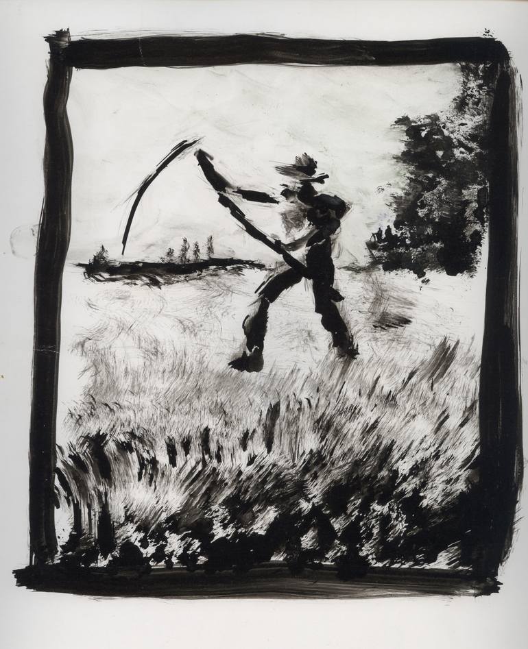 The Reaper Drawing by Dragoslav Čupić | Saatchi Art