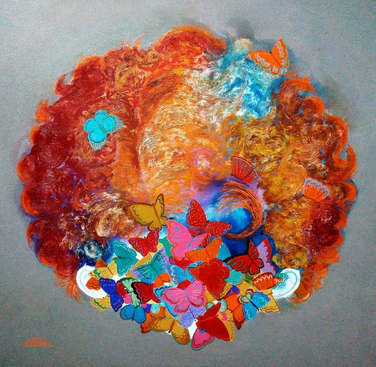 my butterflies Painting by shiv kumar soni | Saatchi Art