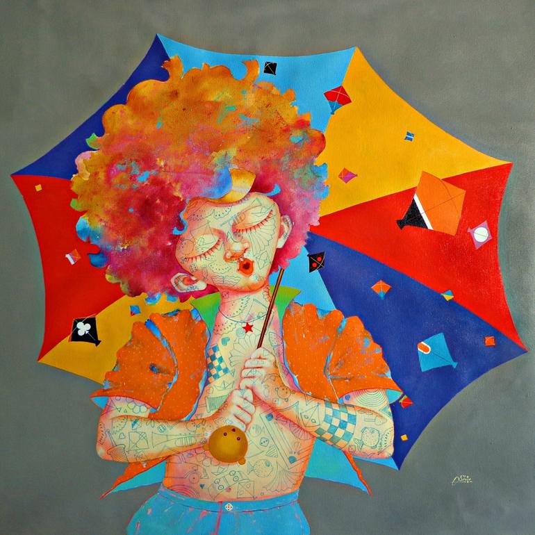 The Childhood xix Painting by Shiv Kumar Soni | Saatchi Art