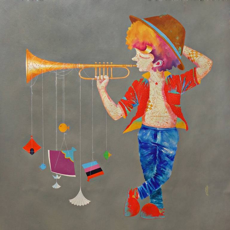 Memories of the childhood xvi Painting by shiv kumar soni | Saatchi Art