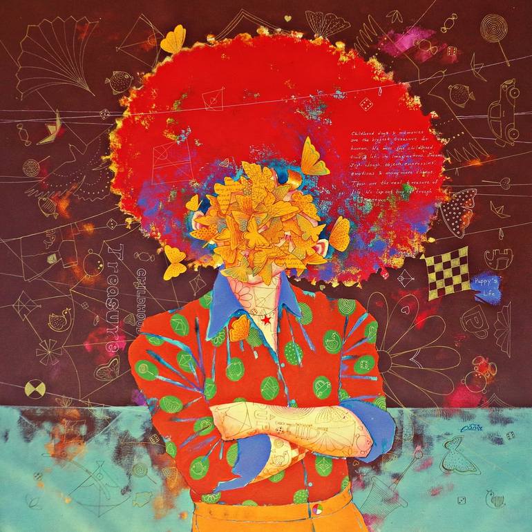 Dreams of childhood V Painting by shiv kumar soni | Saatchi Art