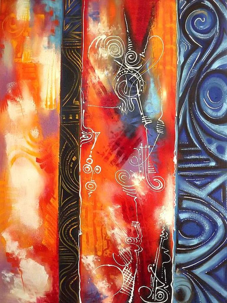 Advancement - SOLD Painting by Olumide Egunlae | Saatchi Art