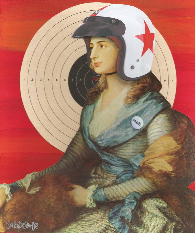 Lady Meh Collage by Salty De Soufflé | Saatchi Art