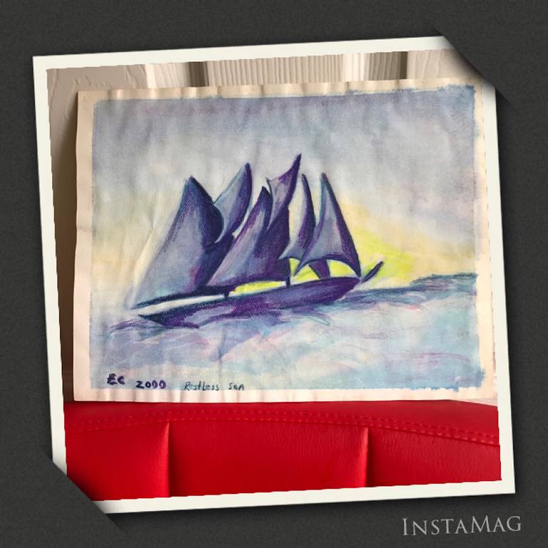 Restless Sea Painting by Elaine Cordova Ec | Saatchi Art