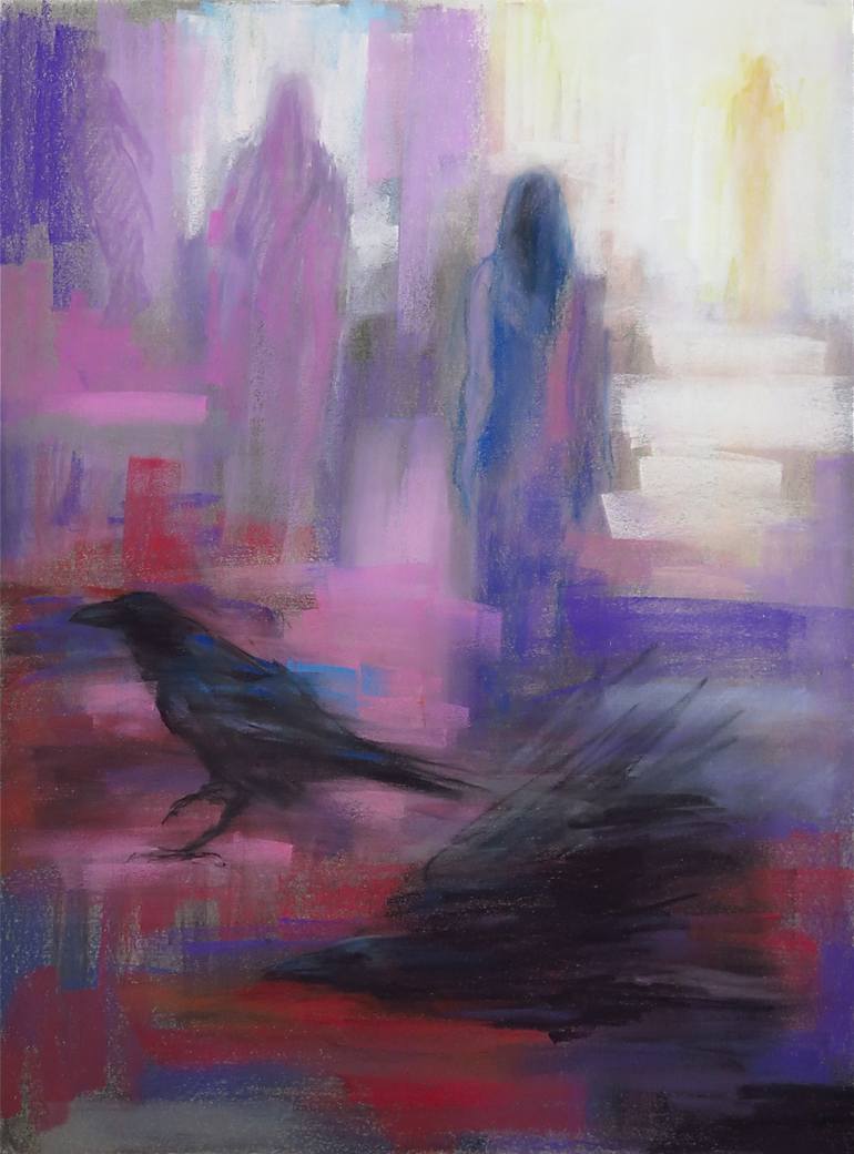 Raven Dream I Drawing by Ricardo Valbuena | Saatchi Art