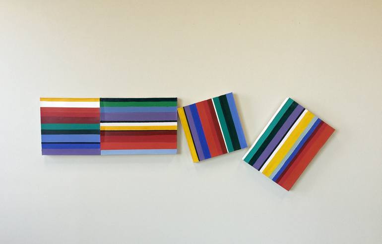 Pop Rainbow in 4 parts Painting by Christie Helm | Saatchi Art