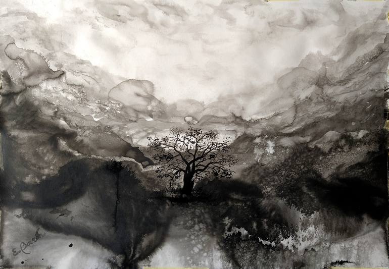 The secret tree Painting by Elena Barón | Saatchi Art