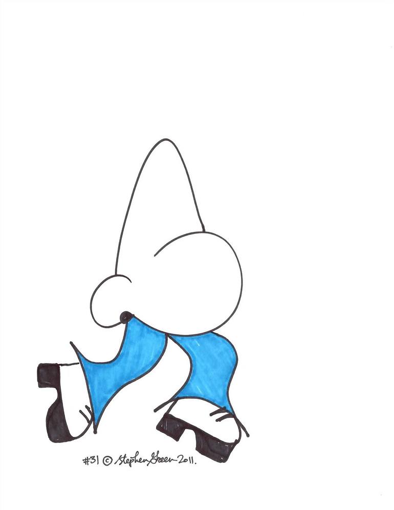 Running Nose #31 Drawing by Stephen Green | Saatchi Art