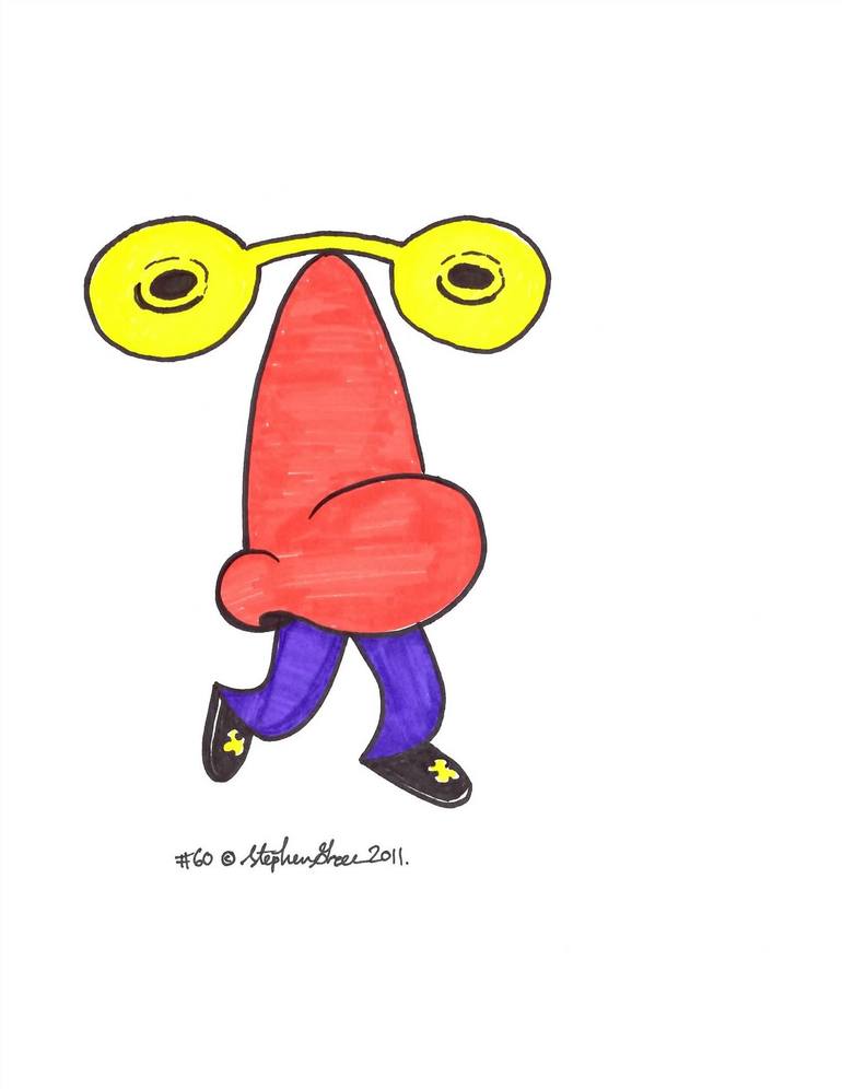 Running Nose #60 Drawing by Stephen Green | Saatchi Art